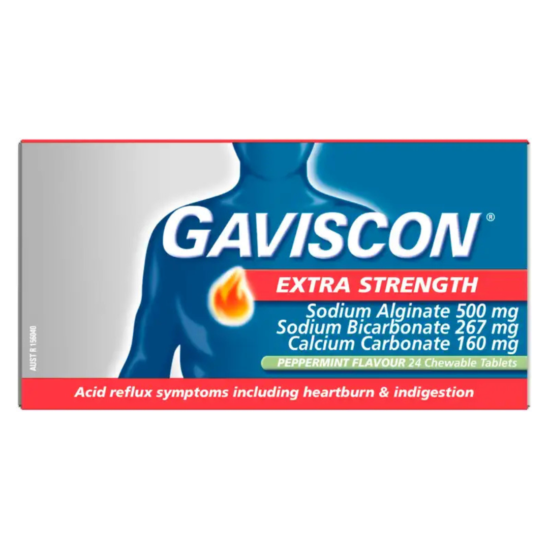 Gaviscon Extra Strength Peppermint Tablets 24s — UnichemPharmacyNZ