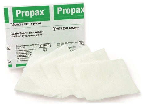 PROPAX NonWoven Gauze 7.5cmx7.5cm 5's — UnichemPharmacyNZ
